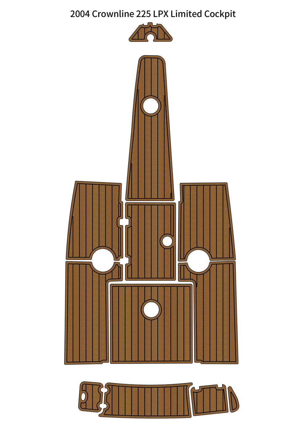 2004 Crownline 225 LPX Limited Swim Platform Cockpit Boat EVA Teak ...