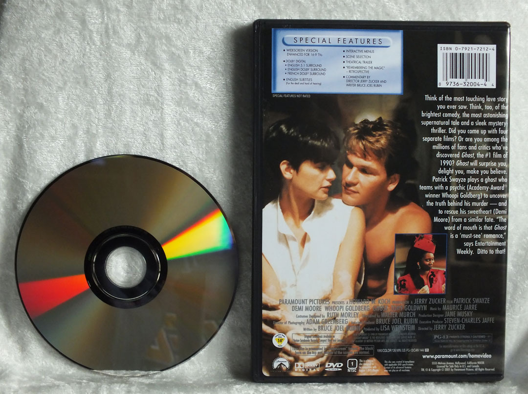 Ghost DVD Demi Moore Patrick Swayze Whoopi Goldberg - DVDs & Blu-ray Discs