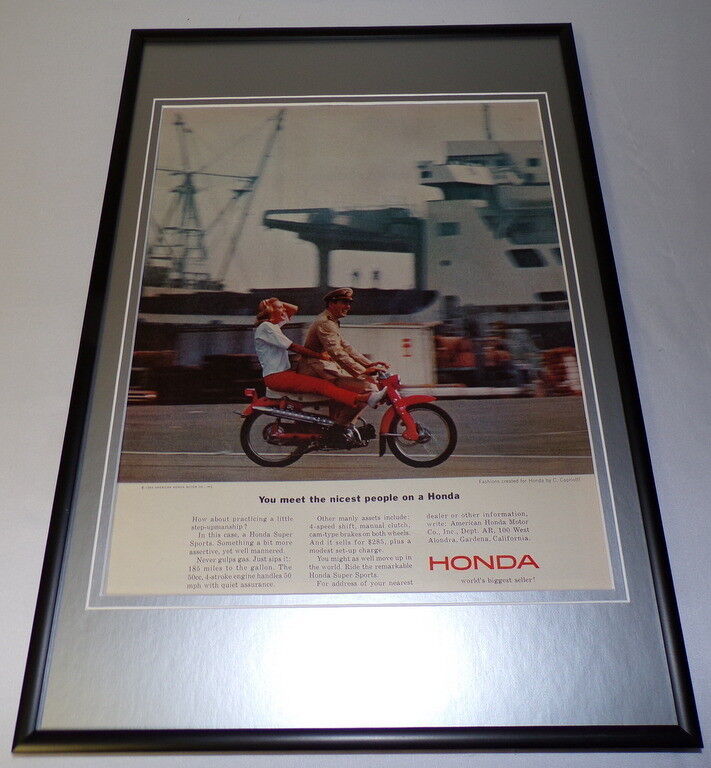 1964 Honda Super Sports Cycle Framed 11x17 ORIGINAL Vintage Advertising ...