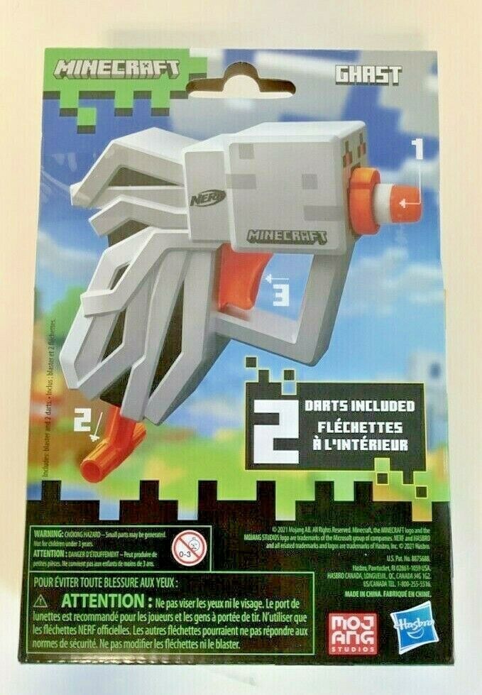 NEW Hasbro F4421 Nerf MicroShots Minecraft GHAST Mini Blaster Gun ...
