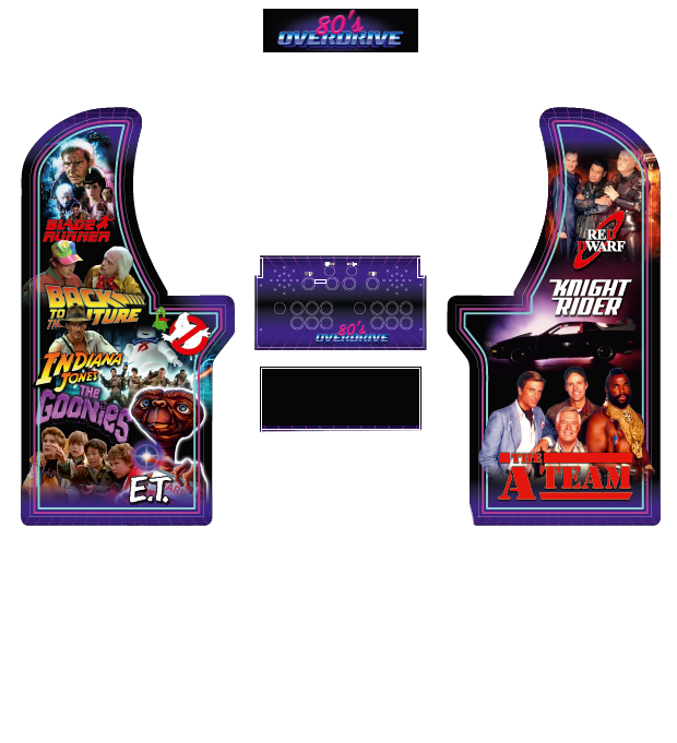 ARCADE1UP, ARCADE 1UP 80'S TV AND MOVIES ARCADE/Arcade Cabinet GRAPHICS ...