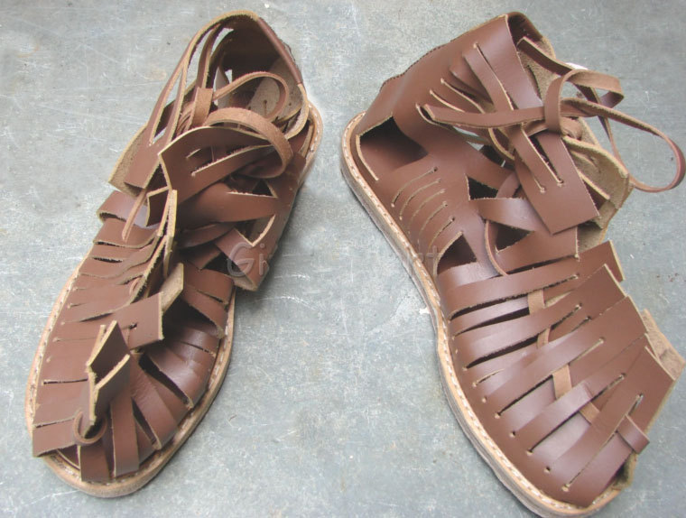 Roman leather armor sandals Gladiator sca legionnaire marching sandals ...