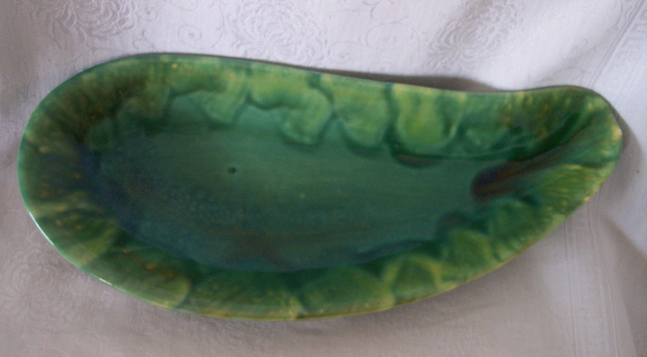 Vintage Teardrop Comma Pottery Centerpiece Bowl Dish California Mid ...