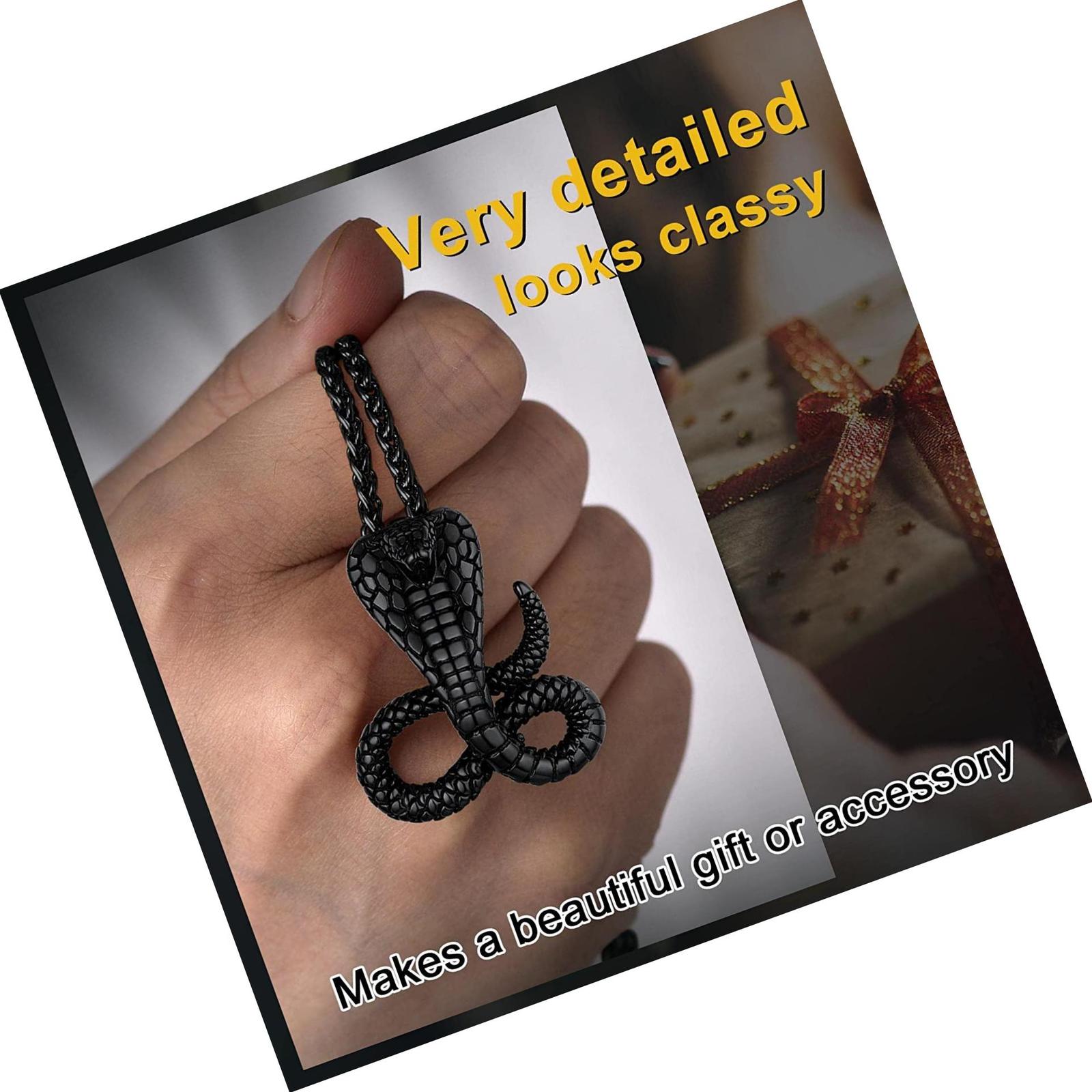 Retro Cobra/Python Snake Necklace, Statement - Necklaces & Pendants