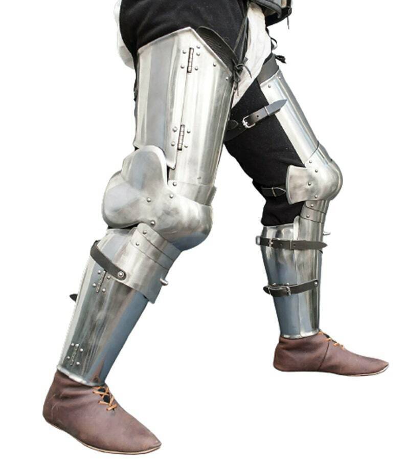 Medieval Leg Combat Armor Set Plate Legs, Cuisses With Poleyns And ...