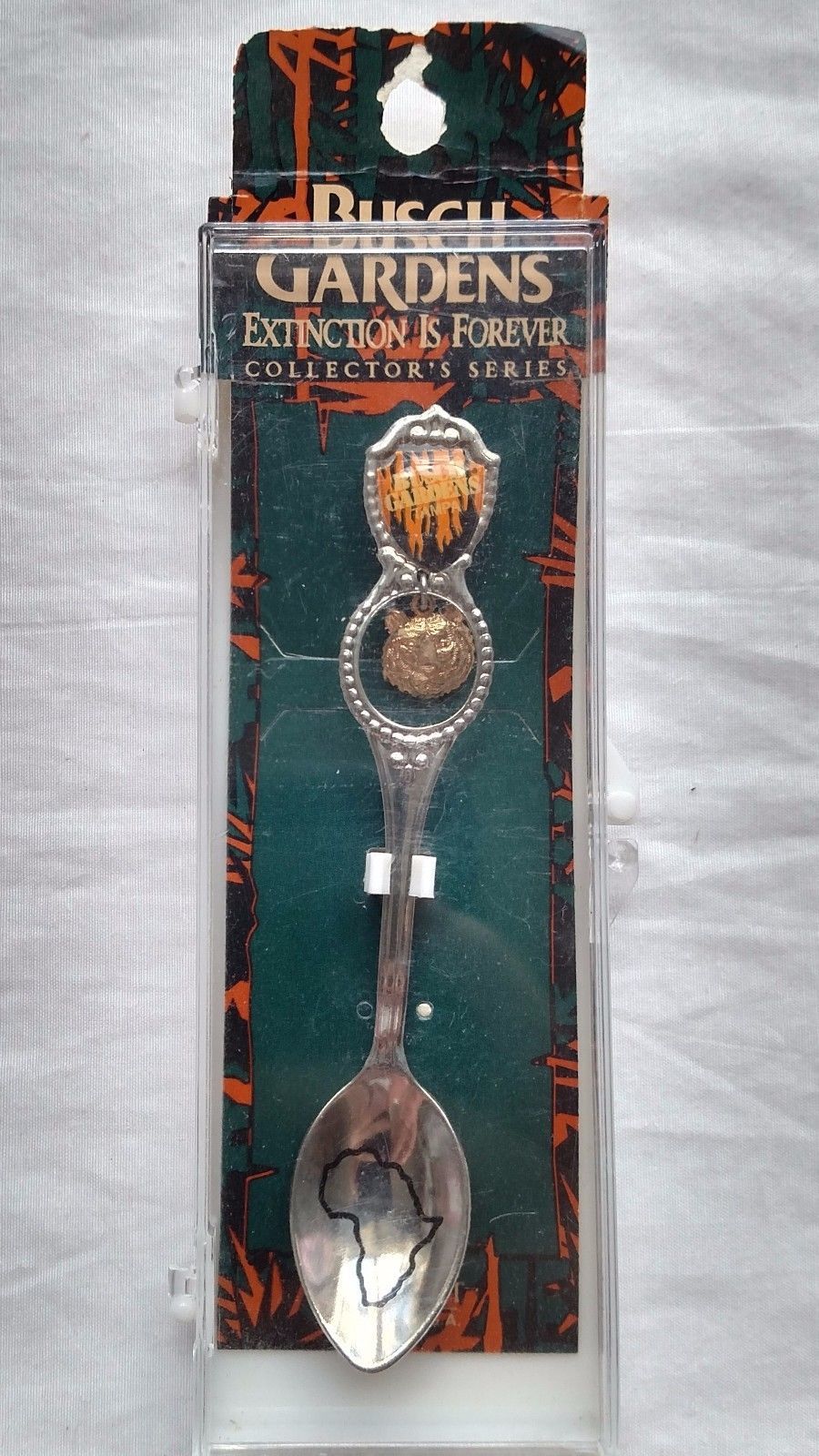 Busch Gardens Tampa TIGER SPOON Box EXTINCTION IS FOREVER Collectible ...