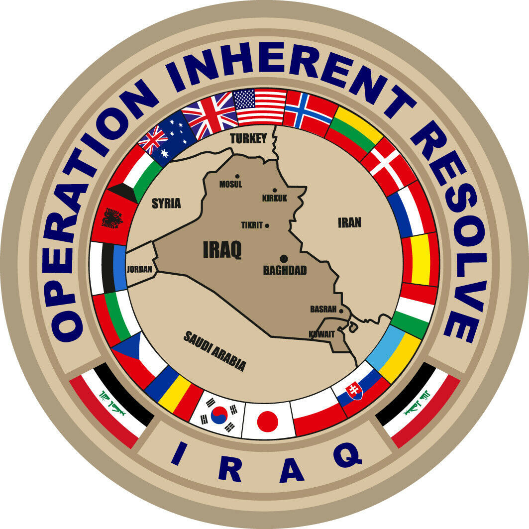 OPERATION INHERENT RESOLVE HOOK LOOP WOVEN 4" FLAGS ALL NATIONS IRAQ ...