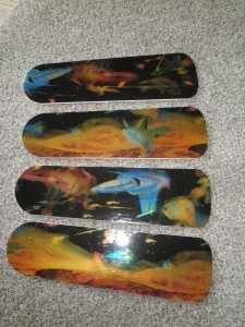 CUSTOM STUNNING METALLIC GALAXY OUTER SPACE CEILING FAN w/LIGHT KIT ...