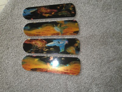 CUSTOM STUNNING METALLIC GALAXY OUTER SPACE CEILING FAN w/LIGHT KIT ...