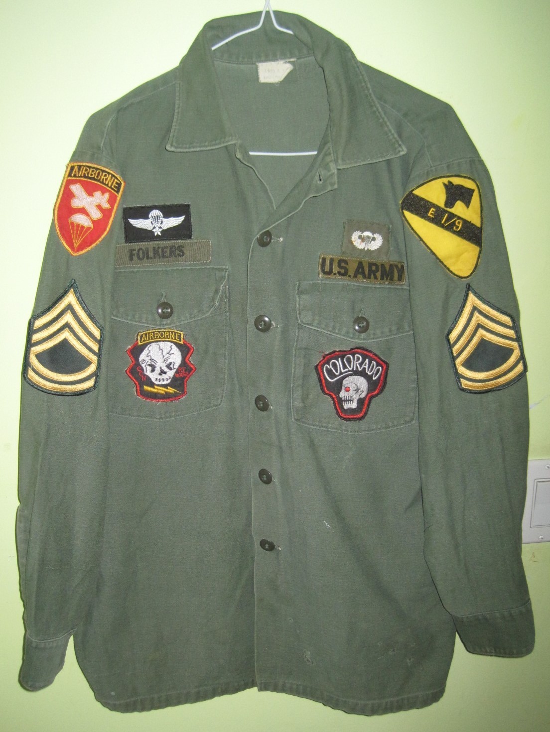Reworked US Army Airborne Vietnam War Style Distressed Punk Uniform ...