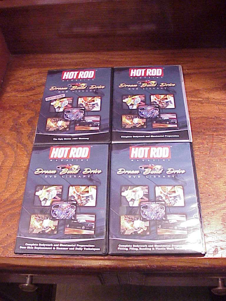 Lot of 4 Hot Rod Magazine Dream, Build, Drive Series Library DVDs, used ...