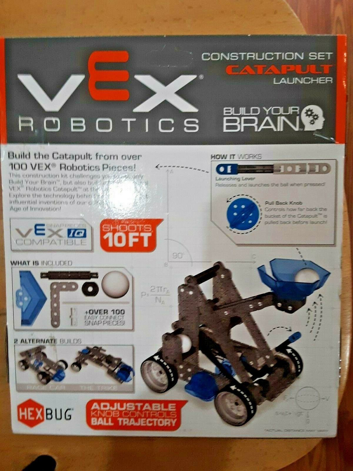 Hexbug Vex Robotics Catapult Launcher 3 Builds Stem Starter Kit 115 Pcs