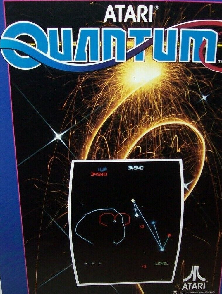 Quantum Arcade FLYER 1982 Original Atari Vintage Video Game Space Age ...