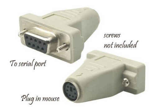 DB9 Female Serial to Mini Din6 Female PS/2 Adapter - Computer Cables ...