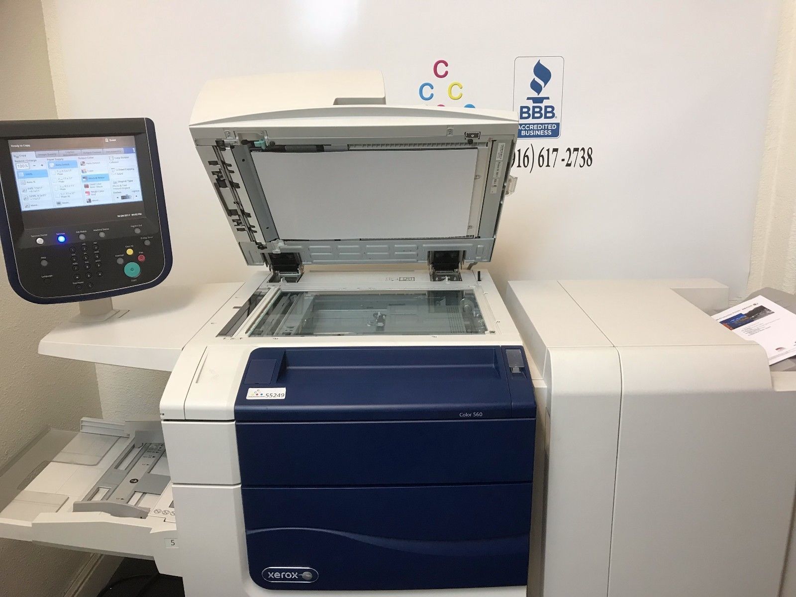 Xerox Color 560 Copier Printer Scanner EX560 Finisher GREAT CONSUMABLES ...