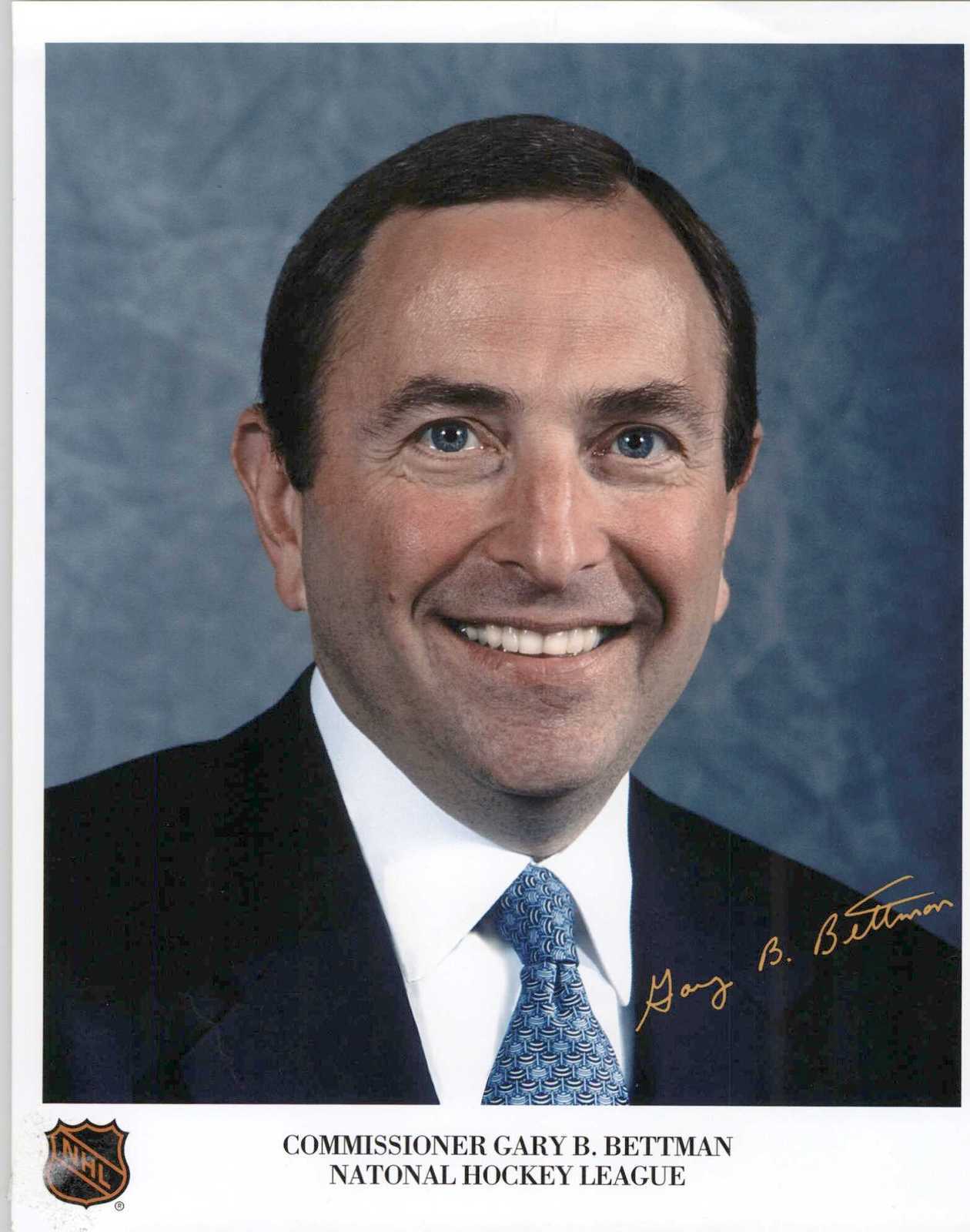 Gary Bettman Signed Autographed Glossy 8x10 Photo - NHL Commissioner ...