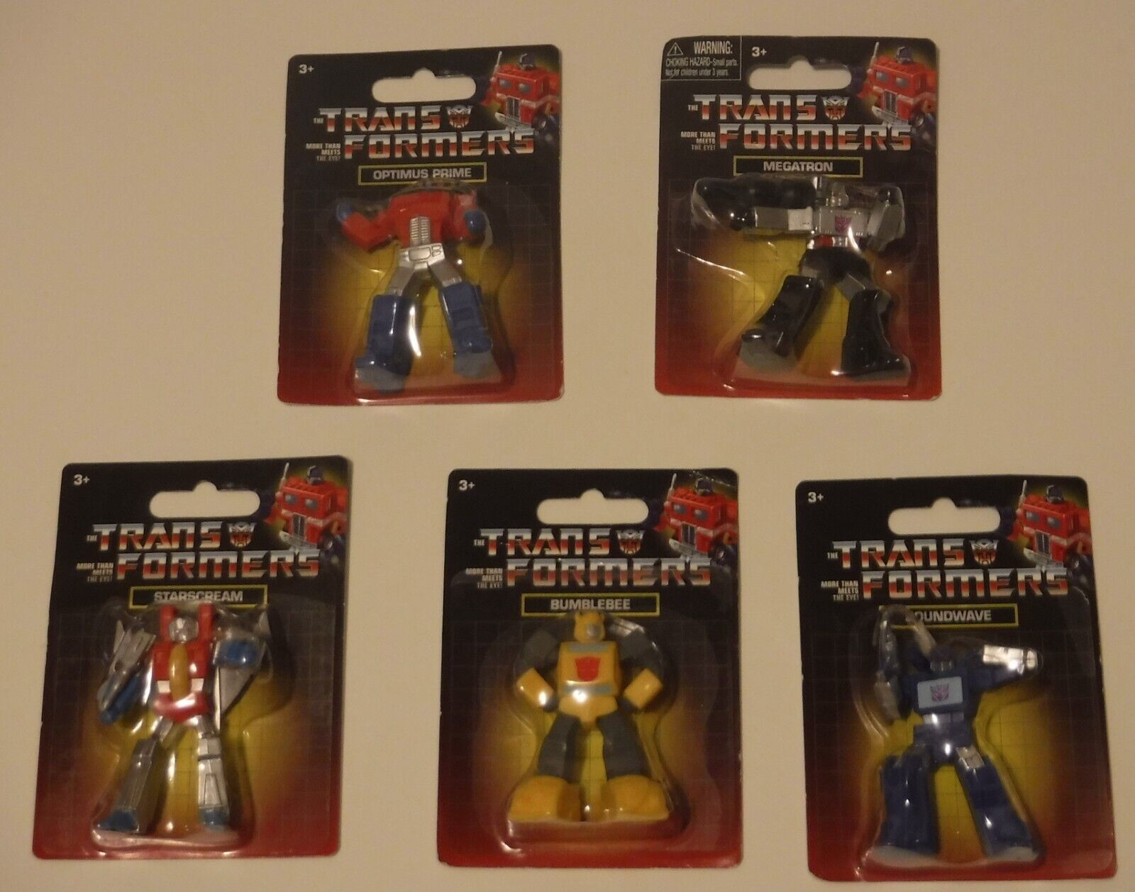Transformers Mini Figures lot of 5 Optimus Prime Megatron Bumblebee ...