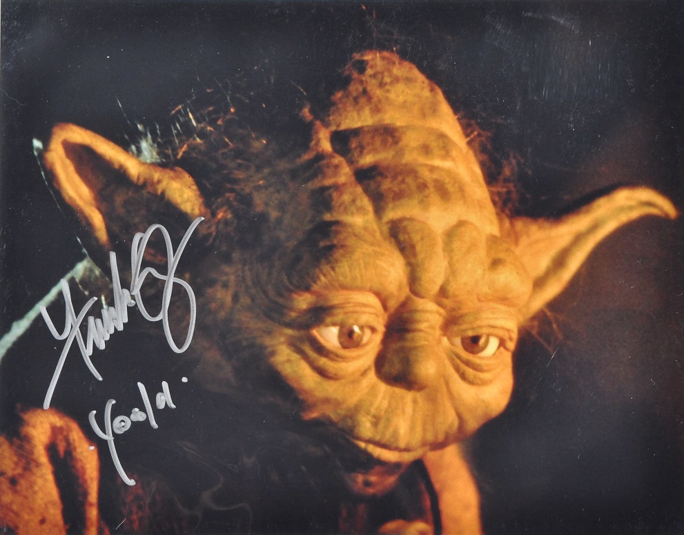 FRANK OZ SIGNED PHOTO OF YODA - Star Wars - The Muppets - Jim Henson w ...