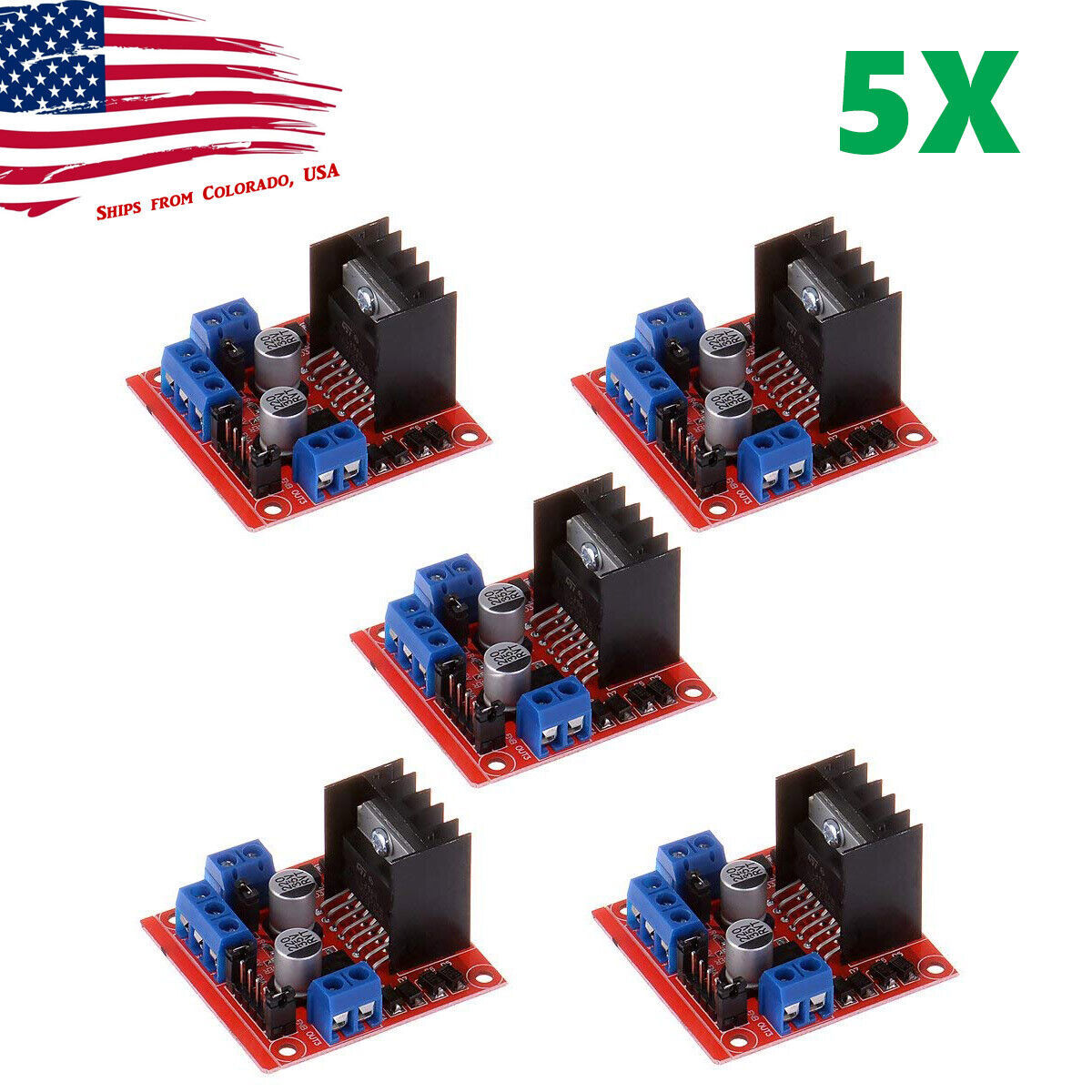 5Pcs Dual H Bridge L298N Pwm Stepper Motor Drive Controller Board ... 5Pcs Dual H Bridge L298N Pwm Stepper Motor Drive Controller Board ...