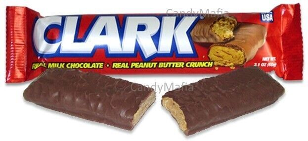 CLARK BARS Box of 24 Count Clark Chocolate Bars Brand New 2oz Clark ...