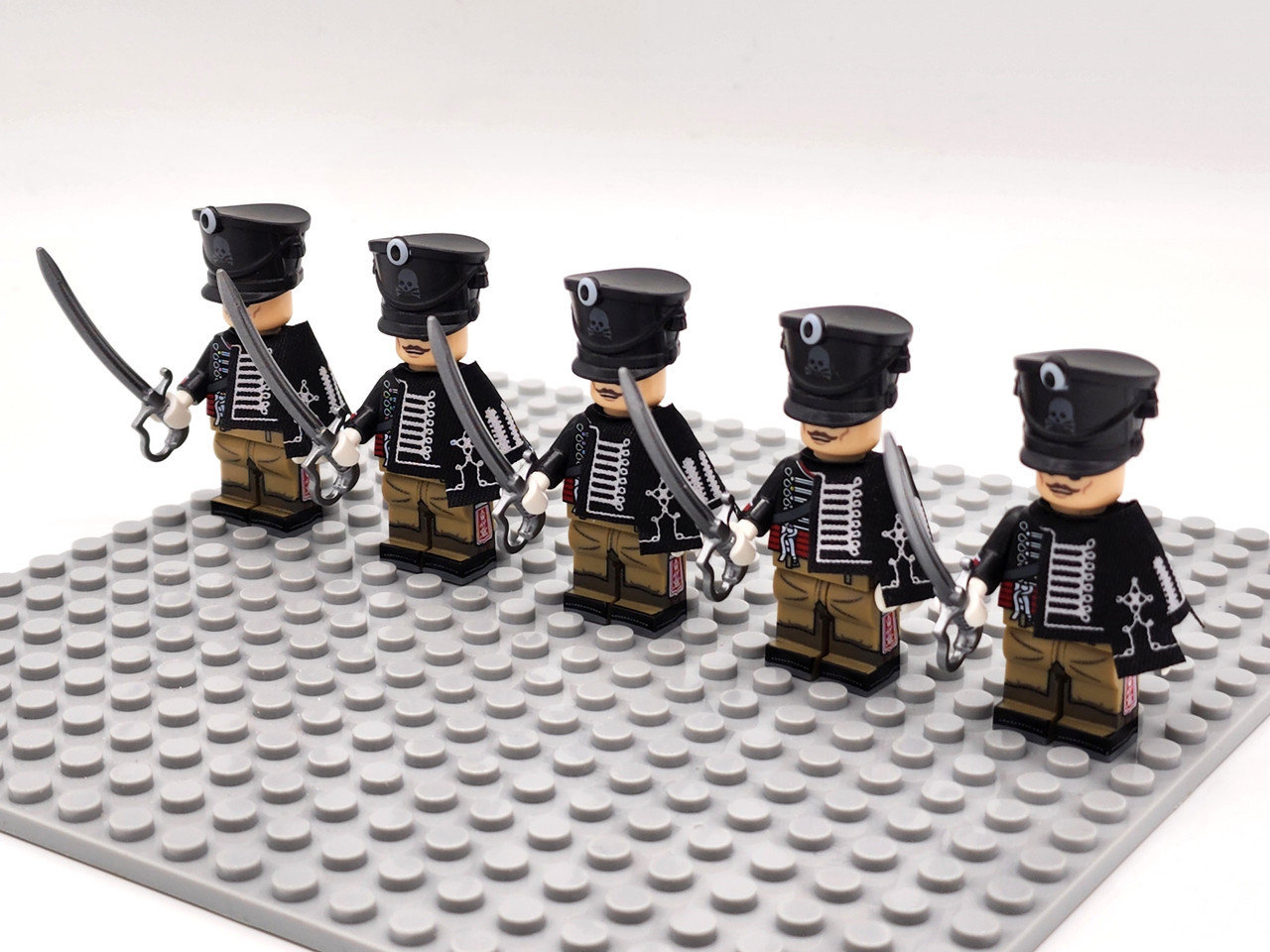 5pcs Napoleonic Wars Prussian Totenkopf Hussar Regiment Minifigures Set ...