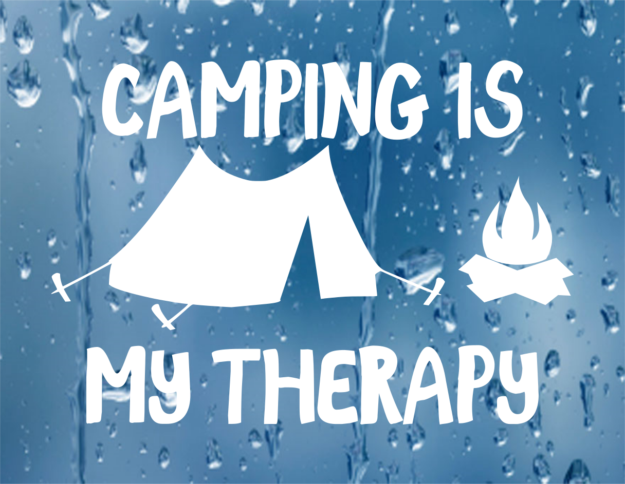 Camping Is My Therapy 8 Vinyl Decal Sticker Outdoor Camp Life
