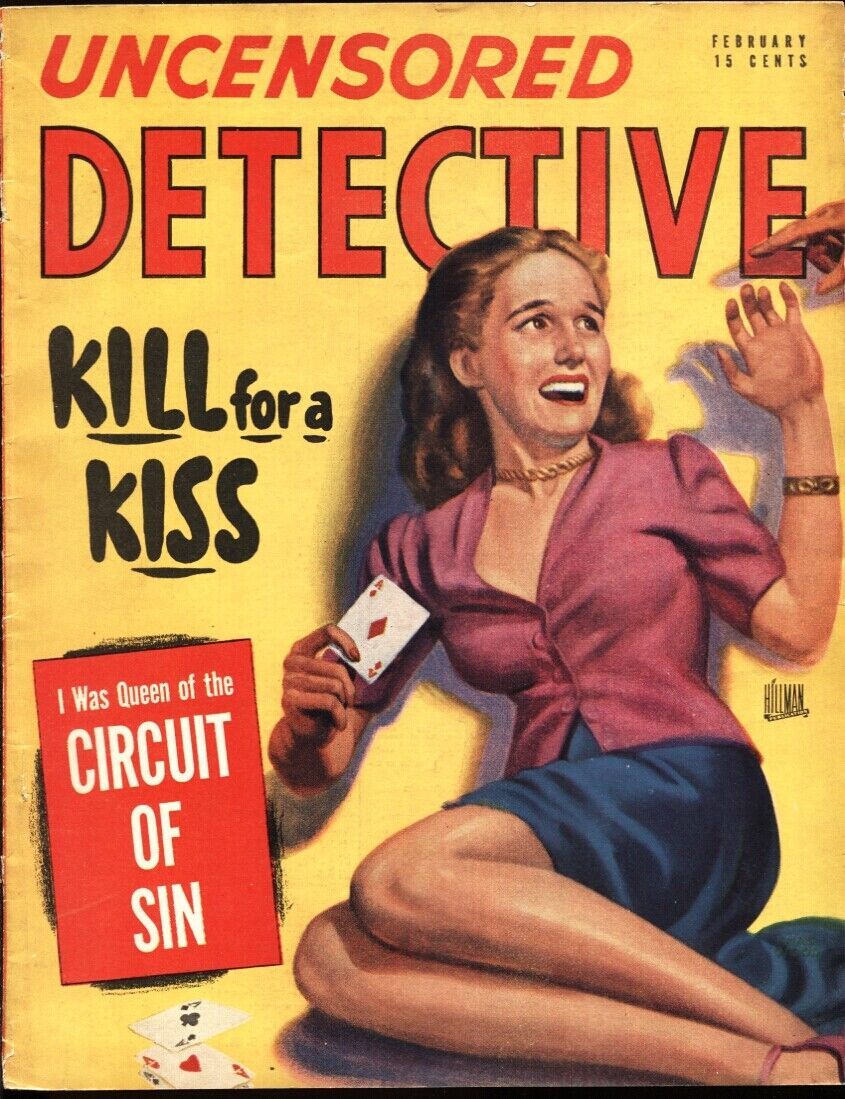 Uncensored Detective Magazine 2/1948-Playing Card GGA cover-True Crime ...