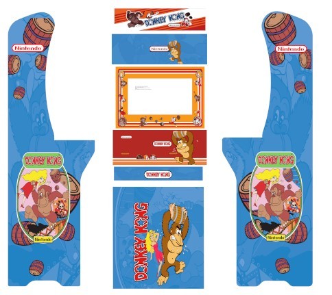Atgames Legends Ultimate ALU Donkey Kong Retro design decal Arcade ...