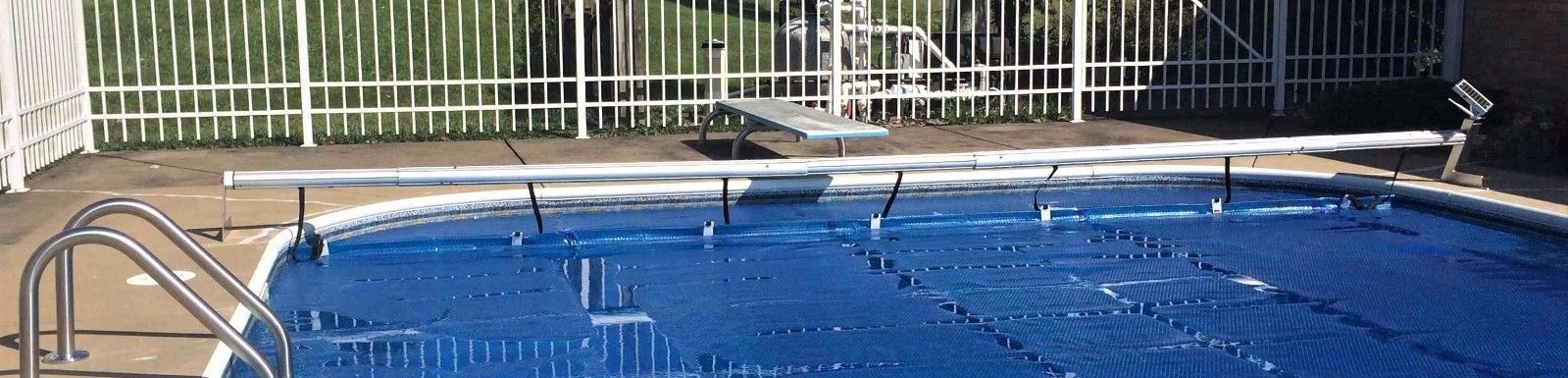 Solar Pool Cover Roller Reel Remote Controlled Powered Motorized ...