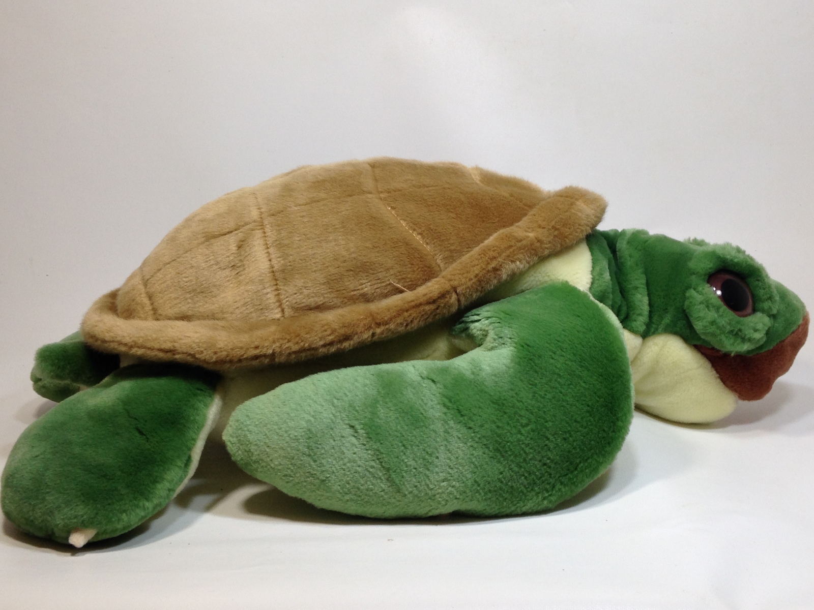 K & M Toys Plush Snapping TURTLE Hand Puppet Brown Green Sea Turtle ...