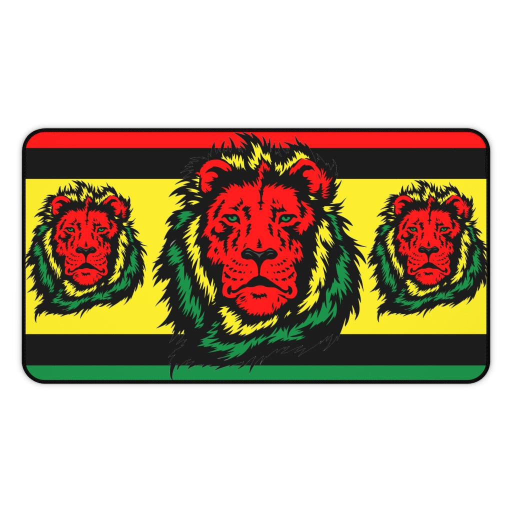 Lion Rasta Color Desk Mat-Jamaica-Bob Marley-Mouse Pad-Large Mouse Pad ...