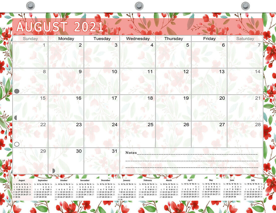 2021-2022 Academic Year 12 Months Student Calendar/Planner for 3-Ring ...