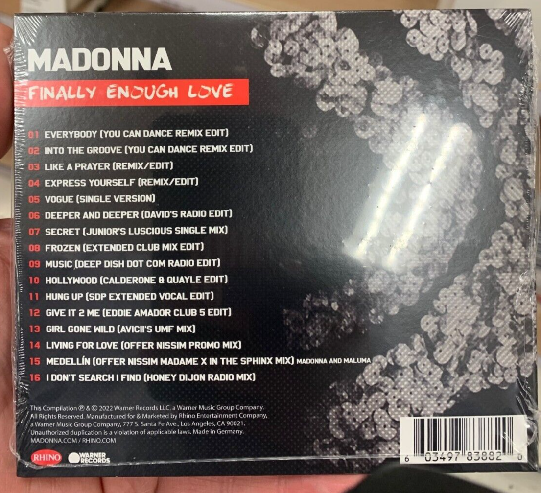 Madonna Finally Enough Love CD Remixed Number Ones - CDs