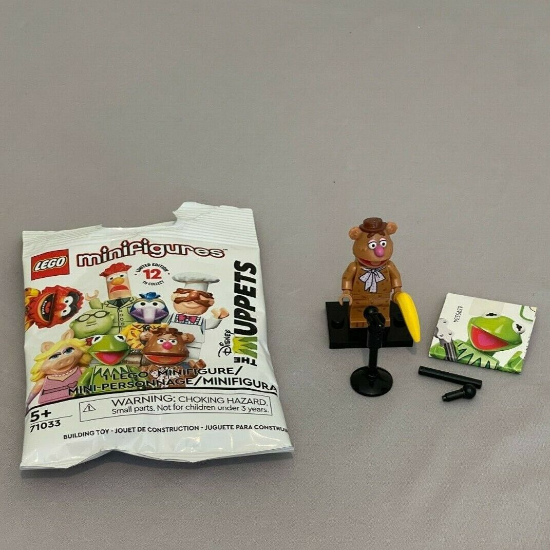 LEGO Minifigure THE MUPPETS TV Cartoon FOZZIE BEAR Disney Toy Figure ...