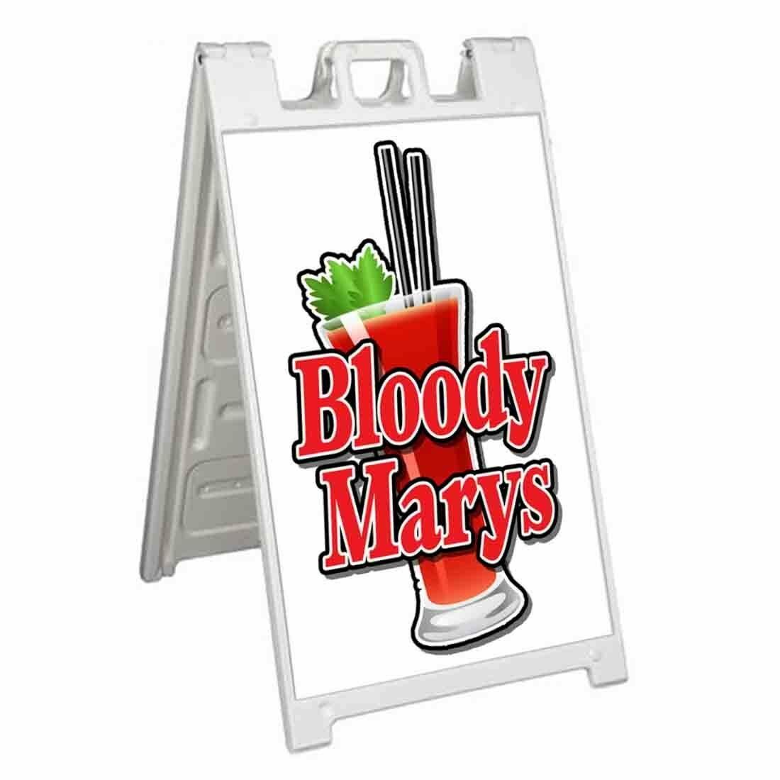 BLOODY MARYS Signicade 24x36 Aframe Sidewalk Sign Banner Decal DRINKS ...