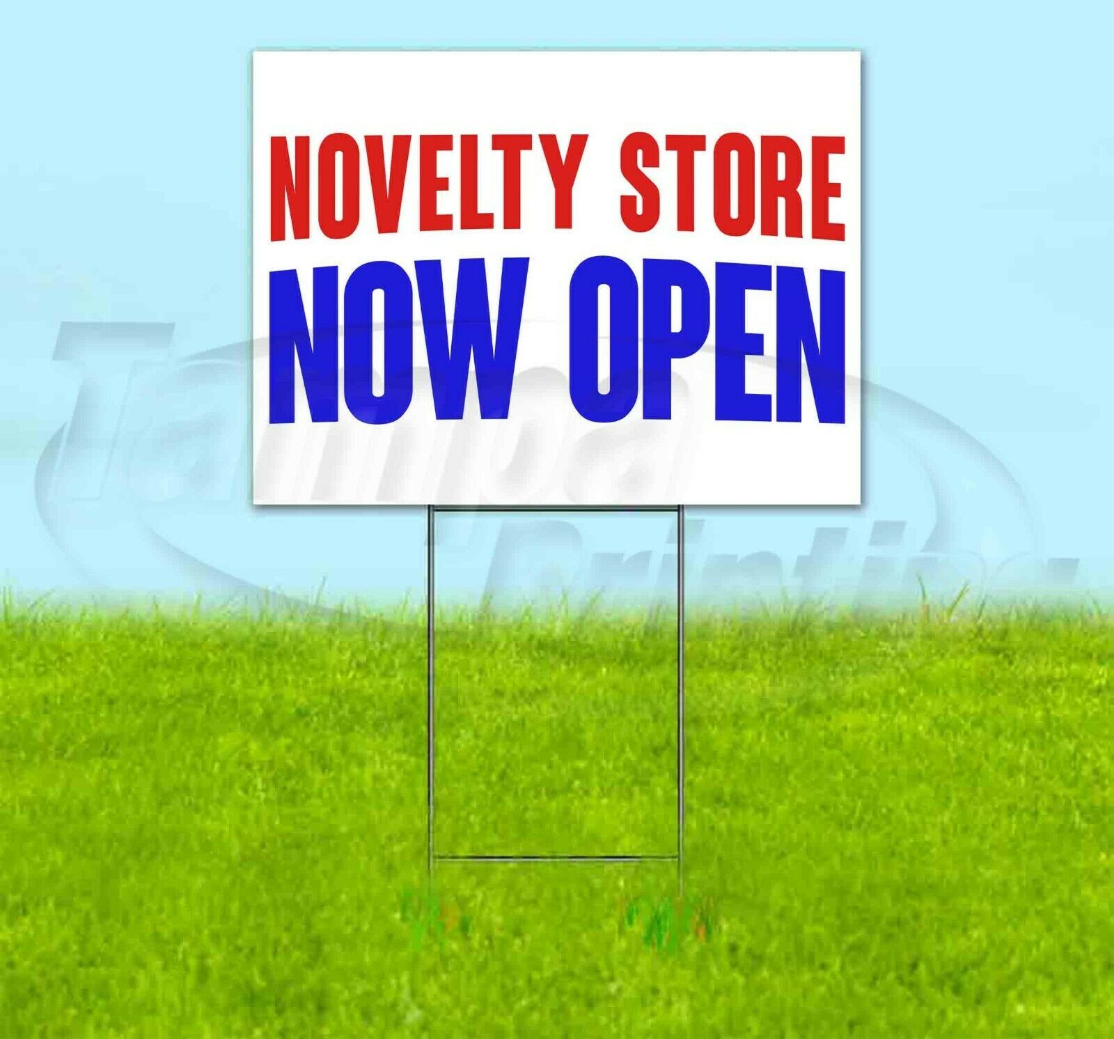 NOVELTY STORE NOW OPEN Yard Sign Corrugated Plastic Bandit Lawn ...