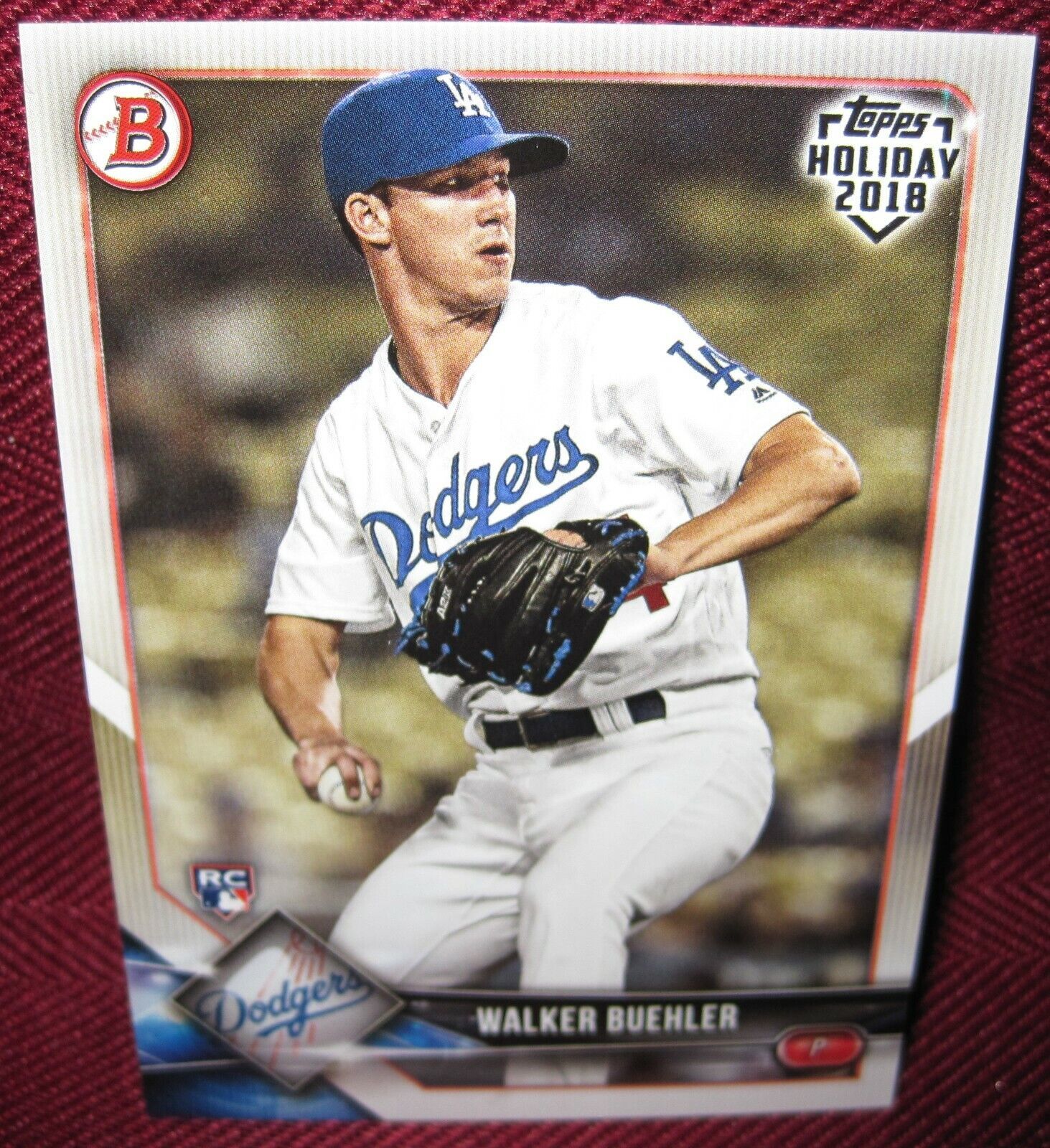2018 TOPPS BOWMAN HOLIDAY #TH-WB WALKER BUEHLER RC LOS ANGELES DODGERS ...