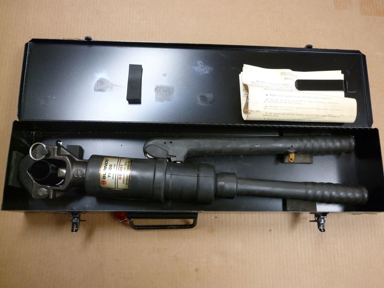 Dieless Crimper Burndy Y1000 Hypress W/Original Case - Electrical ...