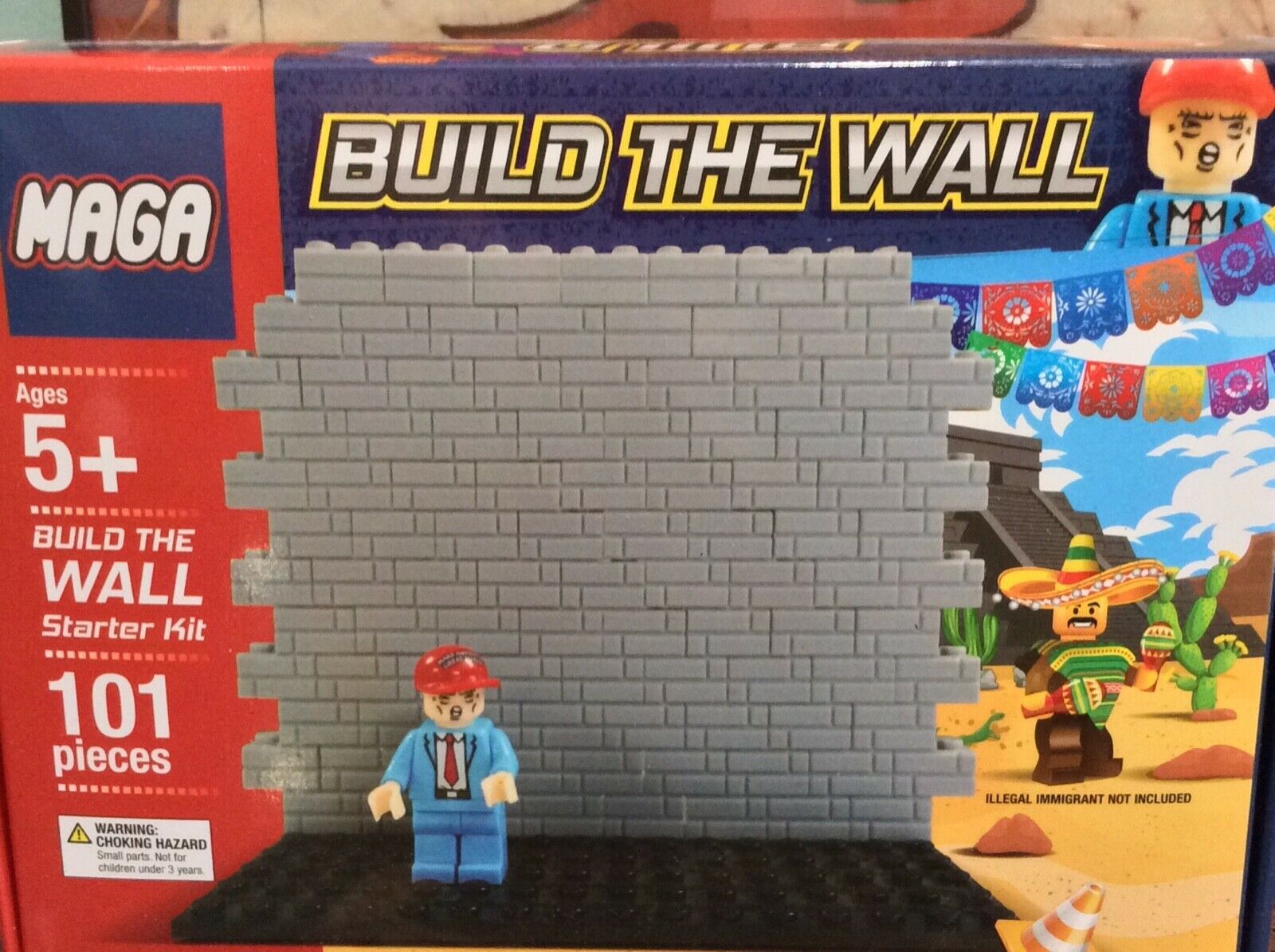 Collectible Donald Trump, Build The Wall MAGA Building Blocks Toy ...