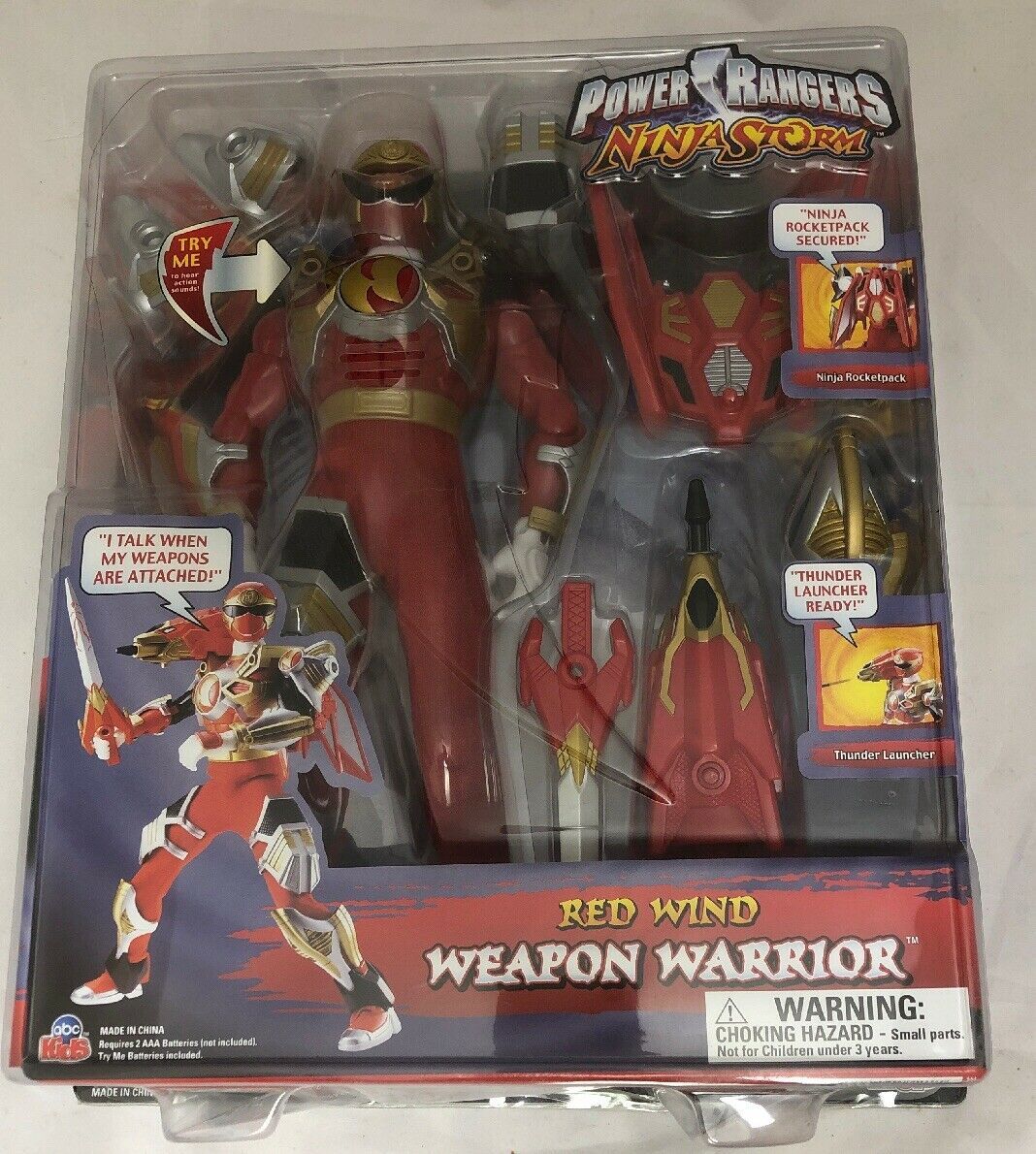 New Power Rangers Weapon Warrior Red Wind 12” Ranger Ninja Storm Figure ...