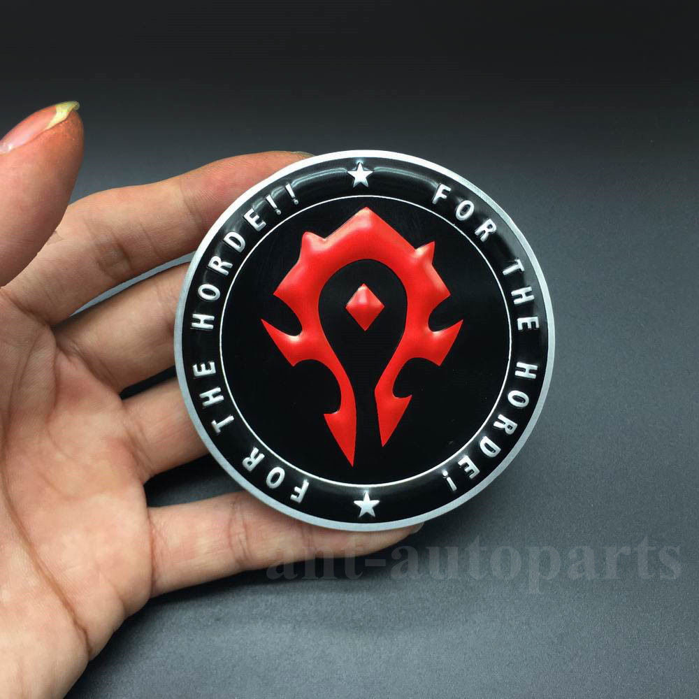 4pcs For The Horde Emblem Car Auto Sticker Badge World of Warcraft WOW ...