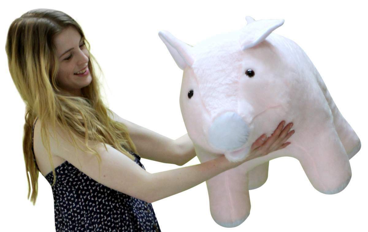American Made Giant Stuffed Pink Pig 27 inches Soft Made in the USA ...