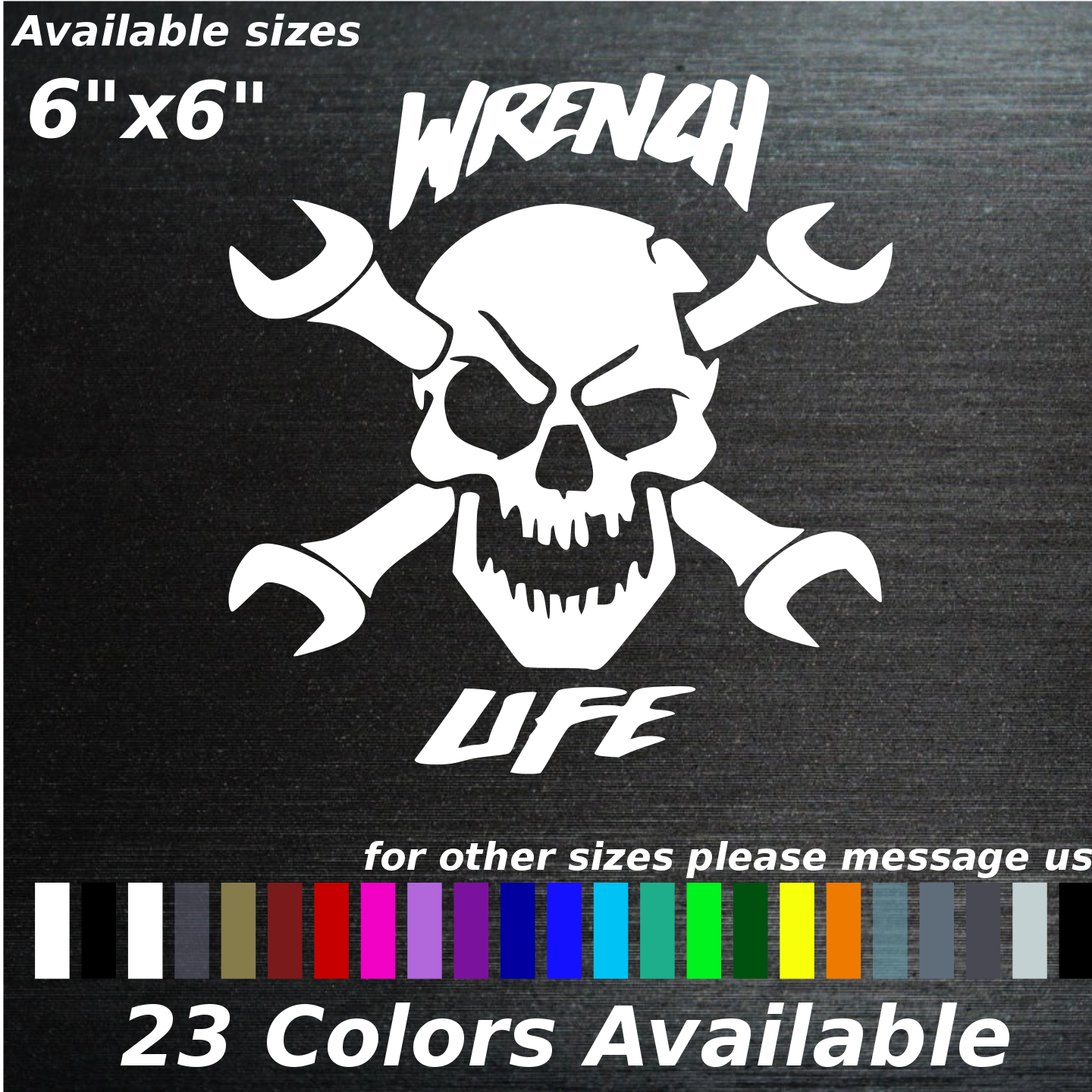 Wrench life decal sticker mechanic tool box - Graphics Decals