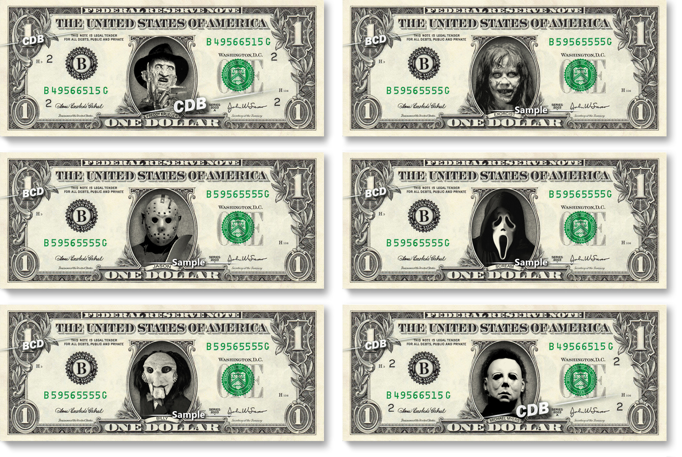 Halloween Horror Movie Pack - 6 Dollar Bills and 50 similar items