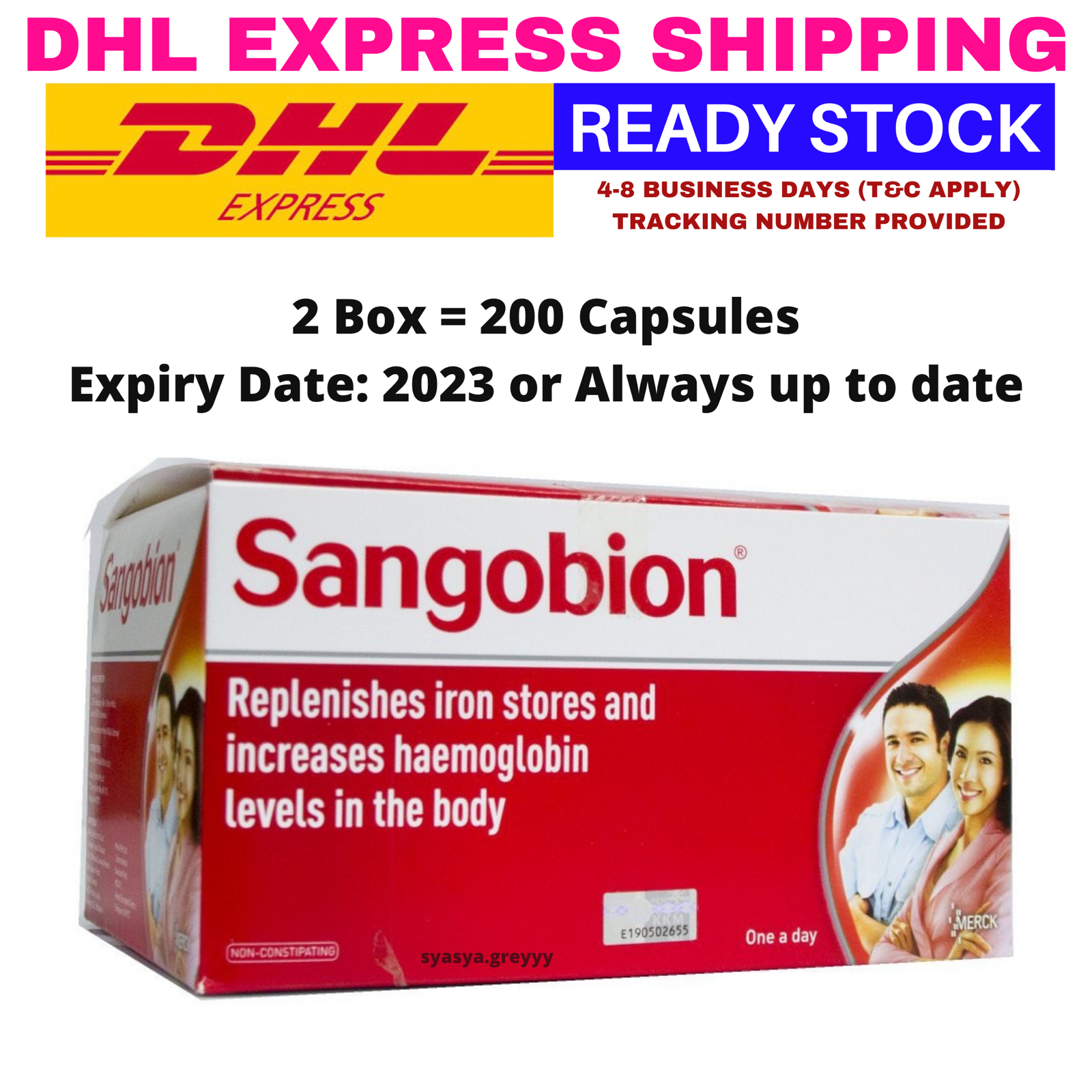 Sangobion Iron Supplement & Help Increase Haemoglobin 200 Capsules ...