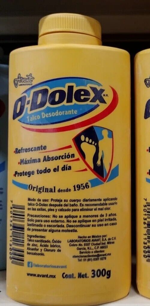 O DOLEX TALCO DEODORANT TALCUM POWDER - BIG 300g EACH - FREE SHIPPING ...