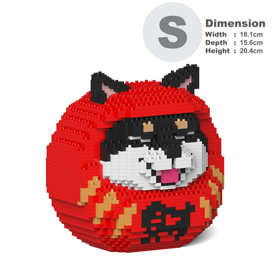 Shiba Daruma Doll Sculptures (JEKCA Lego Brick) DIY Kit - Building Toy ...