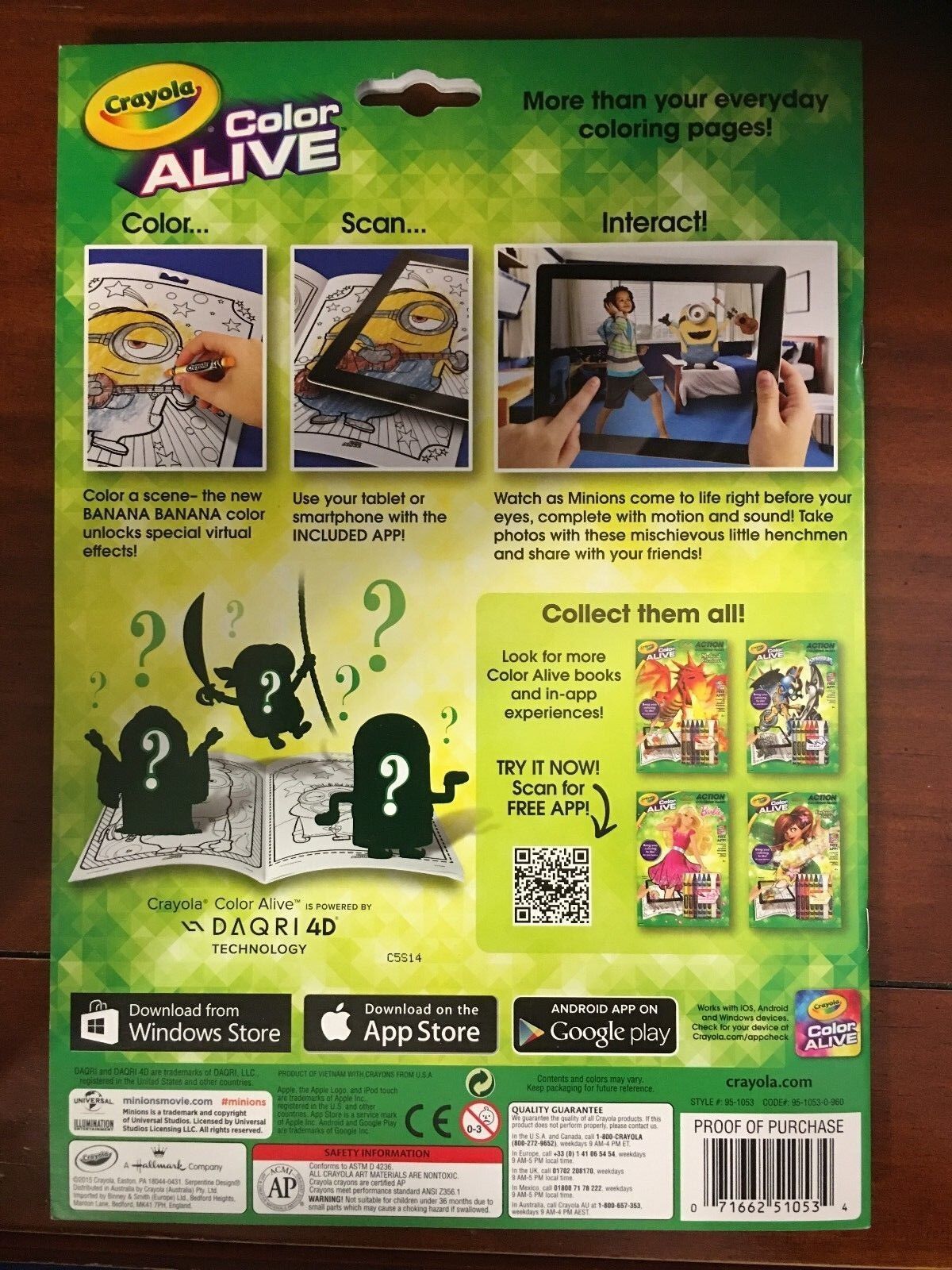 Minions Crayola Color Alive Action Coloring Pages w/ New Banana Crayon ...