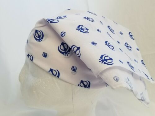Sikh Punjabi Singh Kaur White Khalsa Khandas bandana Head Wrap Gear ...