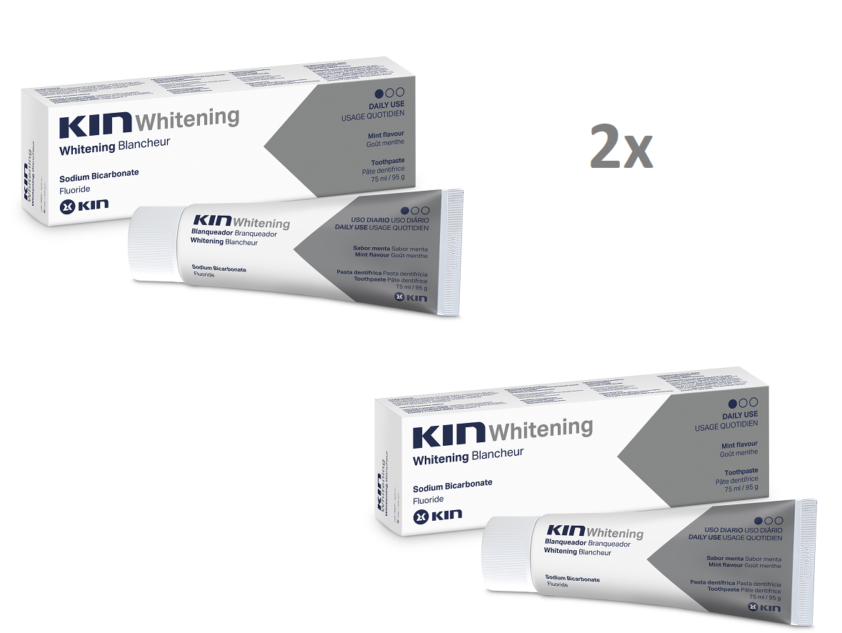 2 x Kin Progressive Whitening Toothpaste Sodium Bicarbonate Remove ...